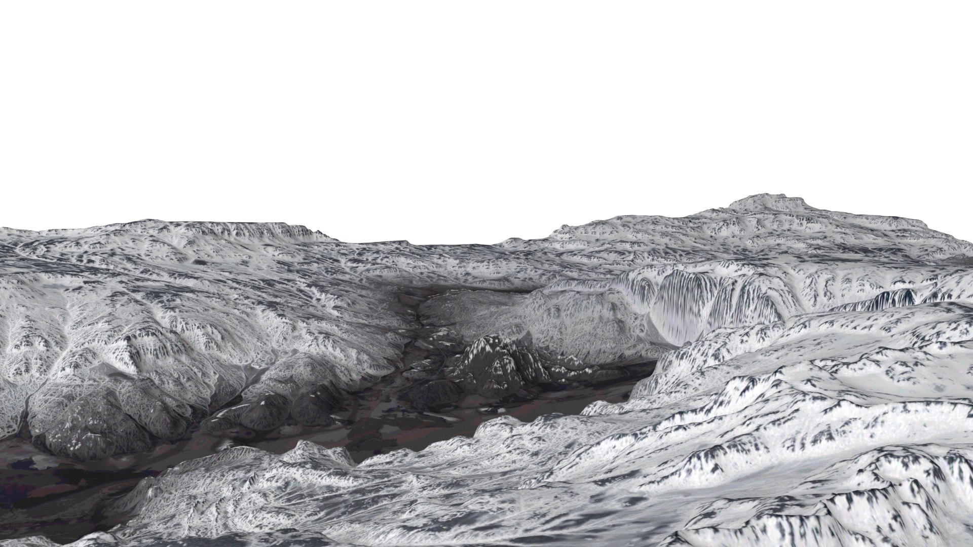 3D Snow Covered And Icy Terrain - TurboSquid 2178131