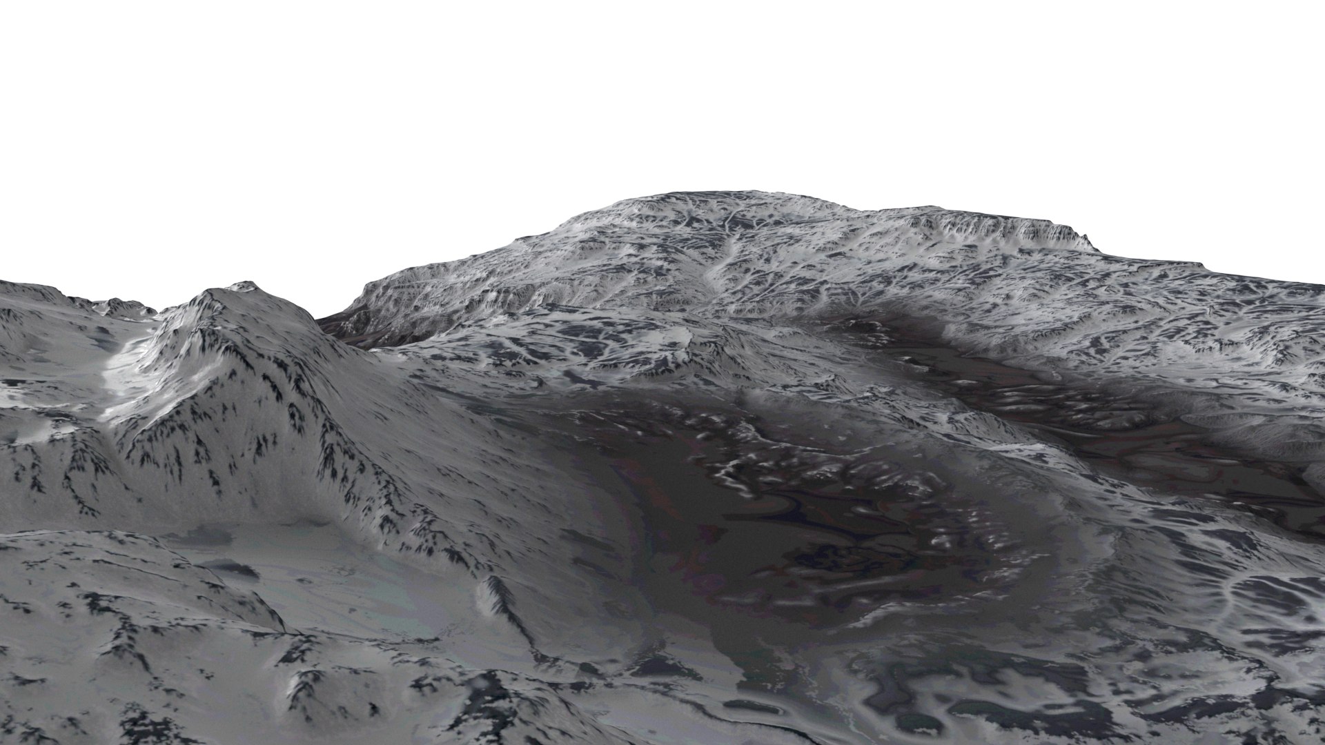 3D Snow Covered And Icy Terrain - TurboSquid 2178131