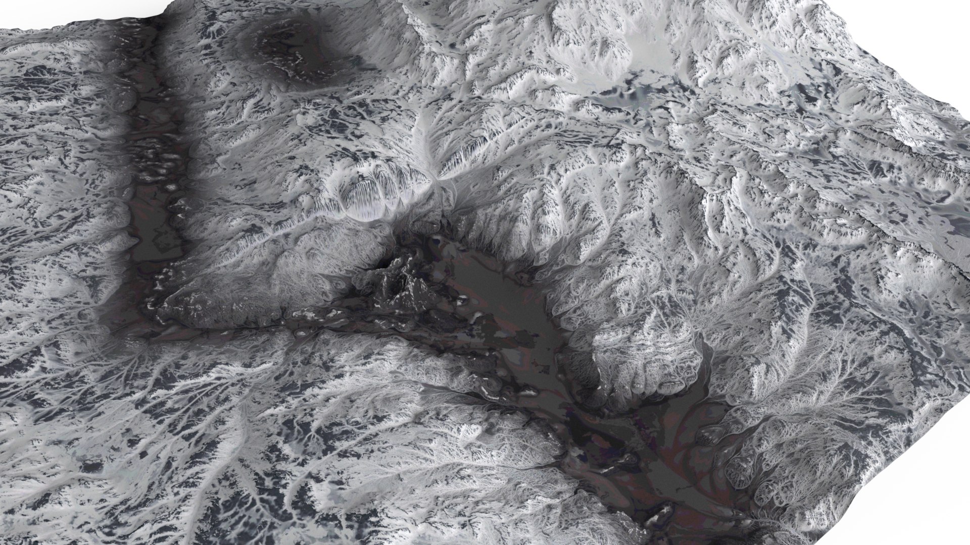 3D Snow Covered And Icy Terrain - TurboSquid 2178131