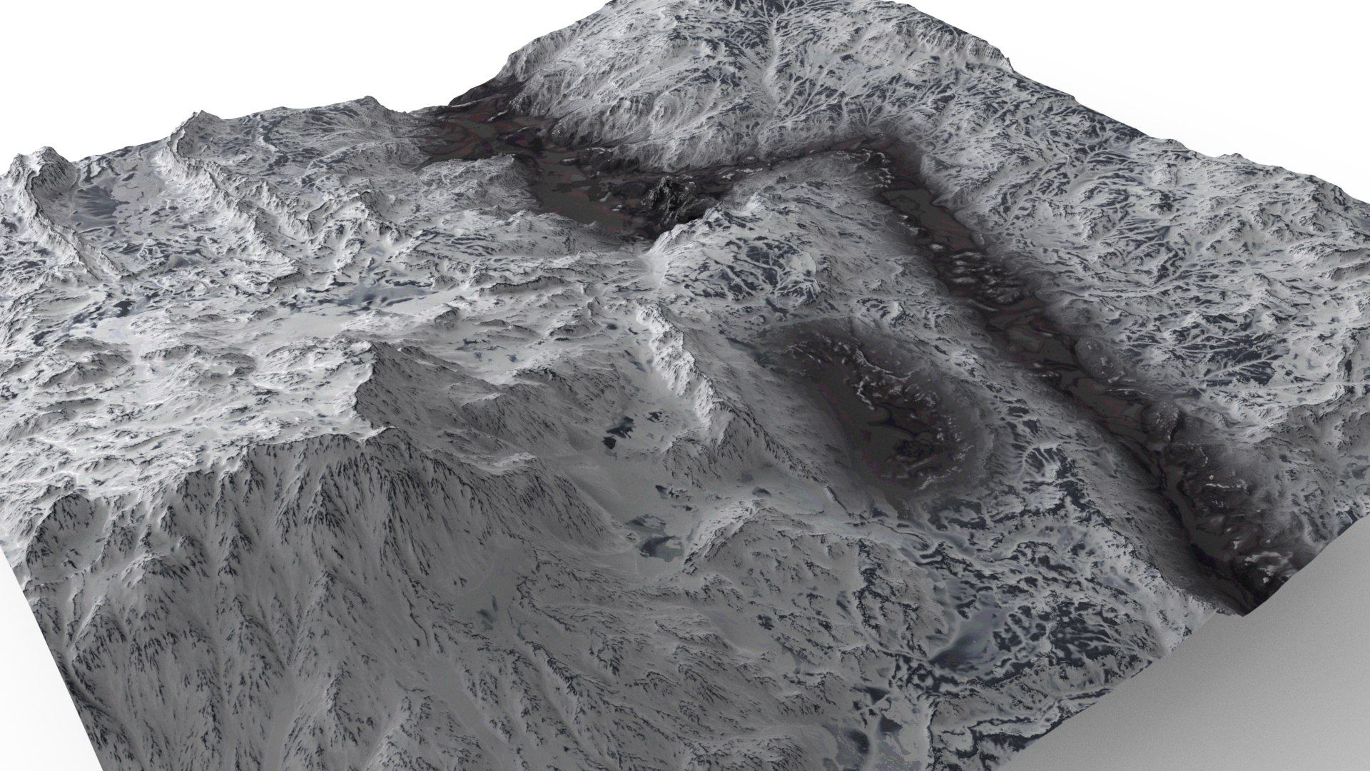 3D Snow Covered And Icy Terrain - TurboSquid 2178131