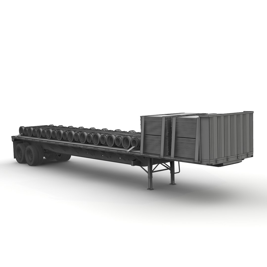 Transcraft Tandem Trailer 3d Model