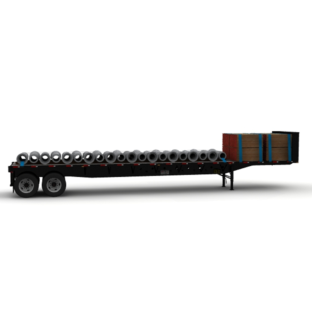 Transcraft Tandem Trailer 3d Model