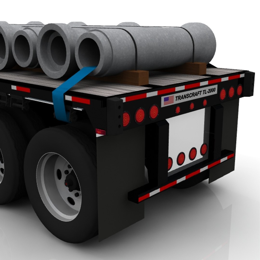 Transcraft Tandem Trailer 3d Model