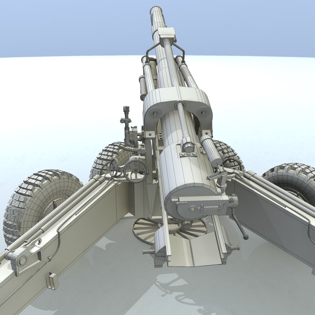 3d Ob-155 Bf50 155-mm Howitzer Model