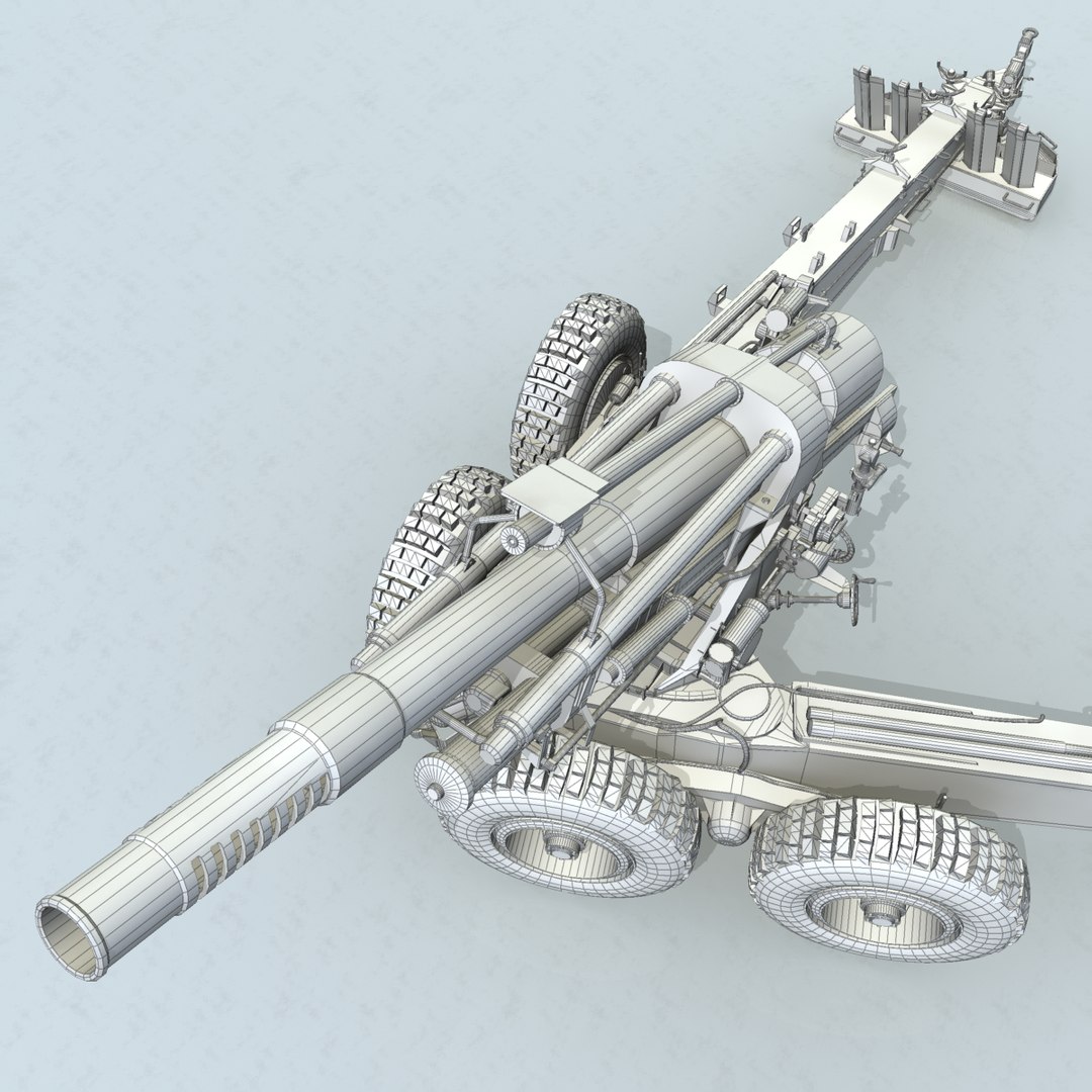 3d Ob-155 Bf50 155-mm Howitzer Model