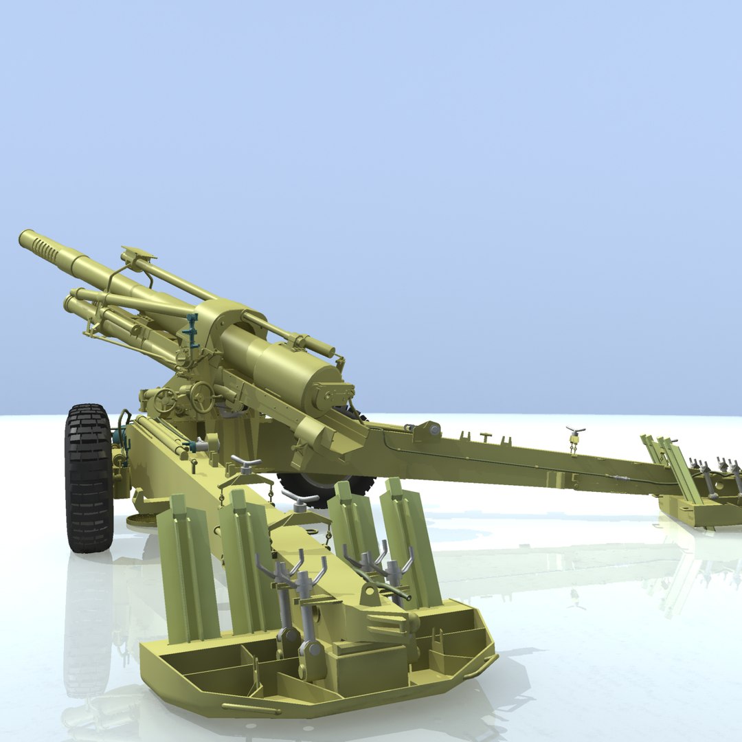 3d Ob-155 Bf50 155-mm Howitzer Model