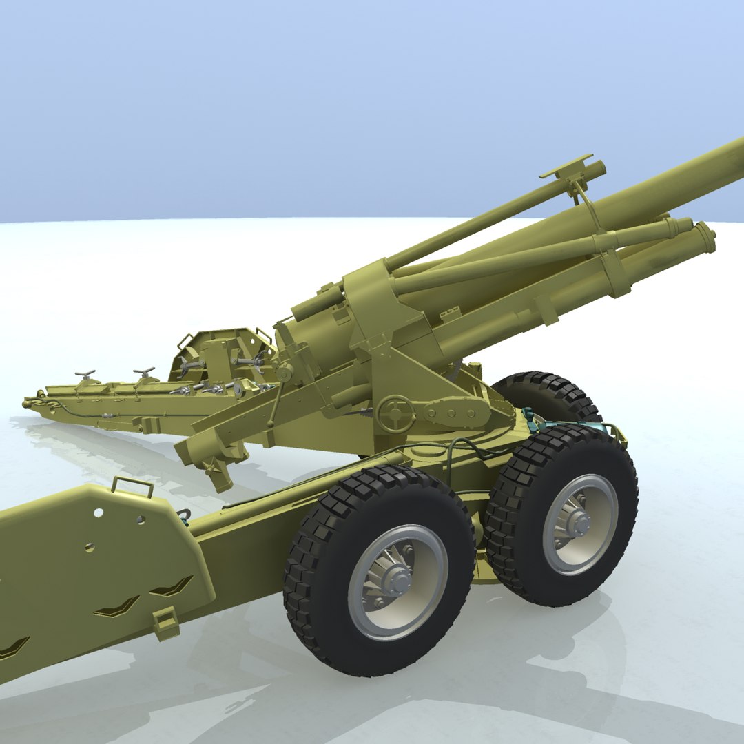3d Ob-155 Bf50 155-mm Howitzer Model