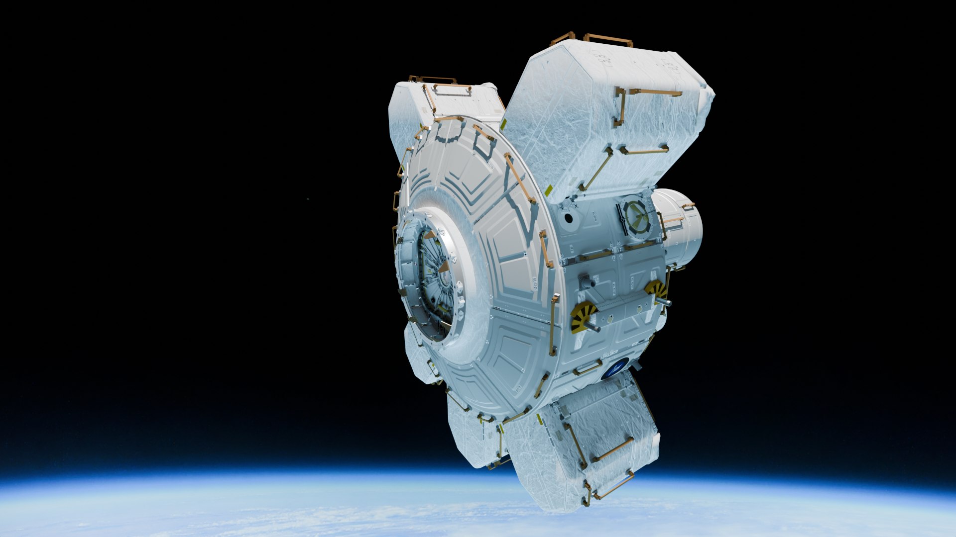 3D ISS Quest Joint Airlock Exterior Interior Low Poly - TurboSquid 2224396