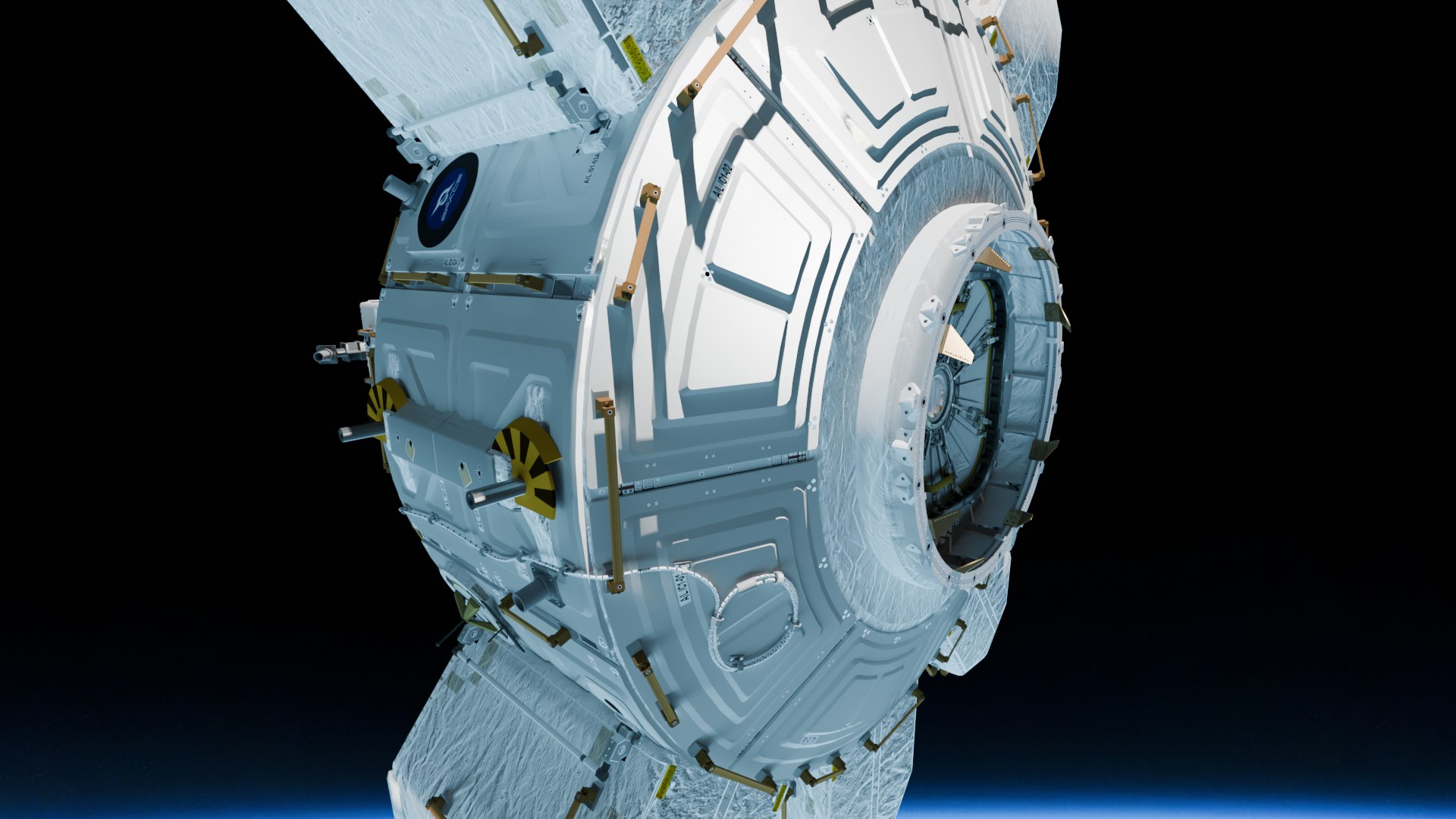 3D ISS Quest Joint Airlock Exterior Interior Low Poly - TurboSquid 2224396