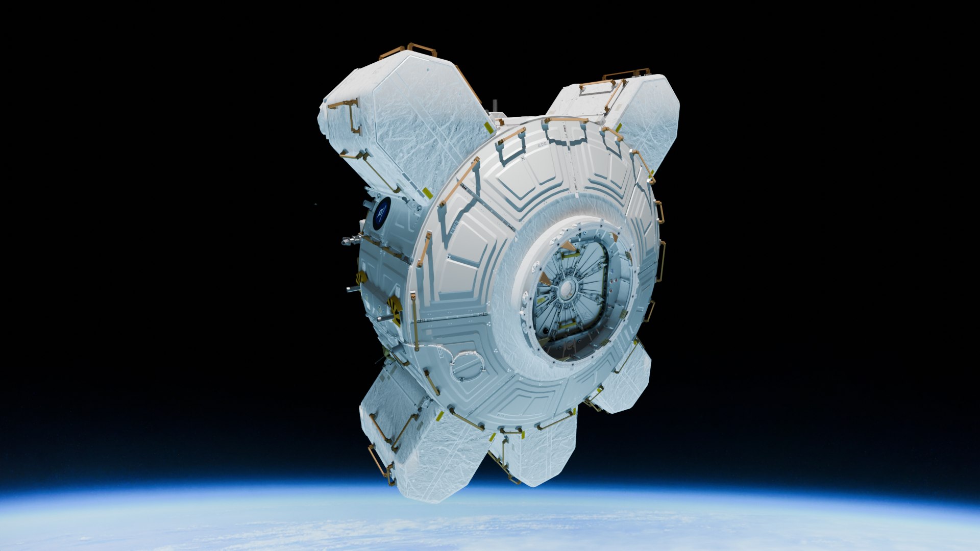 3D ISS Quest Joint Airlock Exterior Interior Low Poly - TurboSquid 2224396