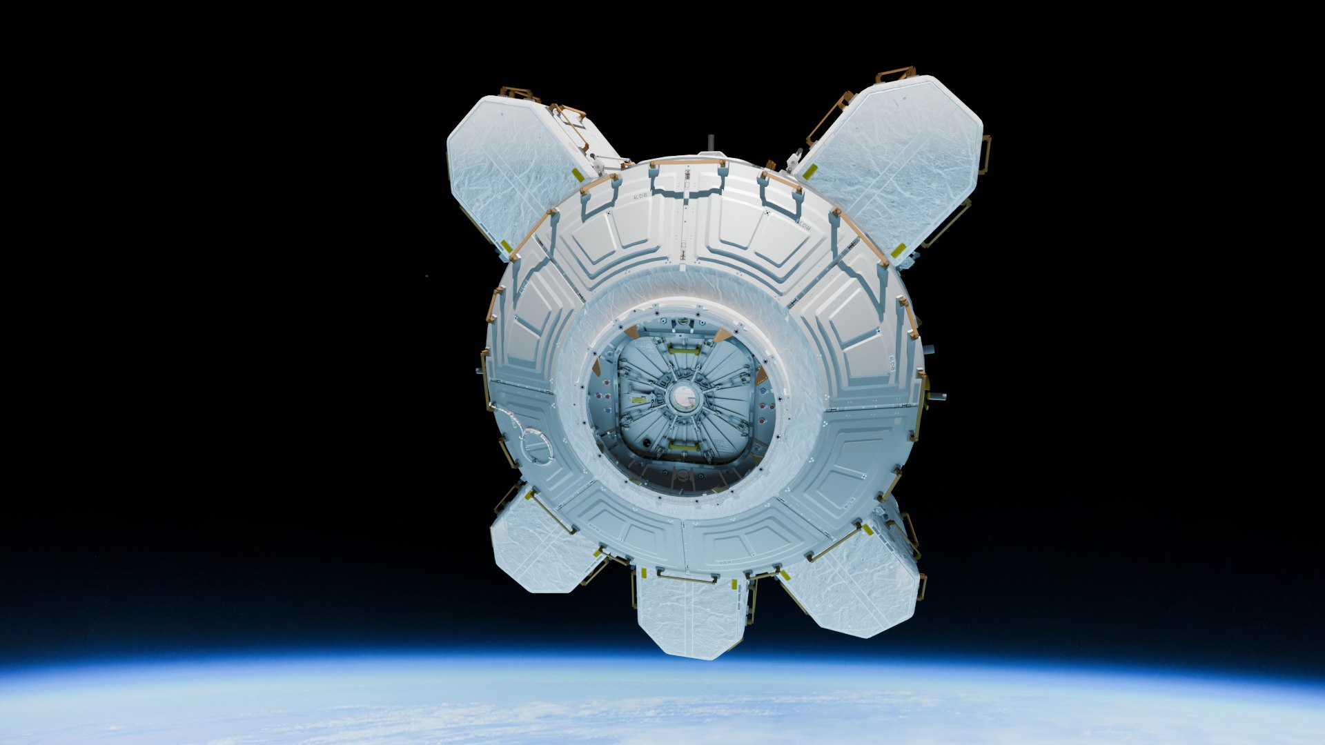 3D ISS Quest Joint Airlock Exterior Interior Low Poly - TurboSquid 2224396