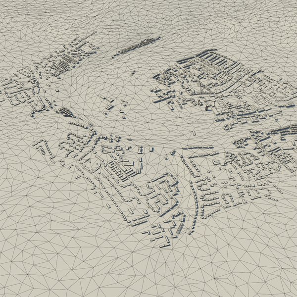 landscape houses 3d model