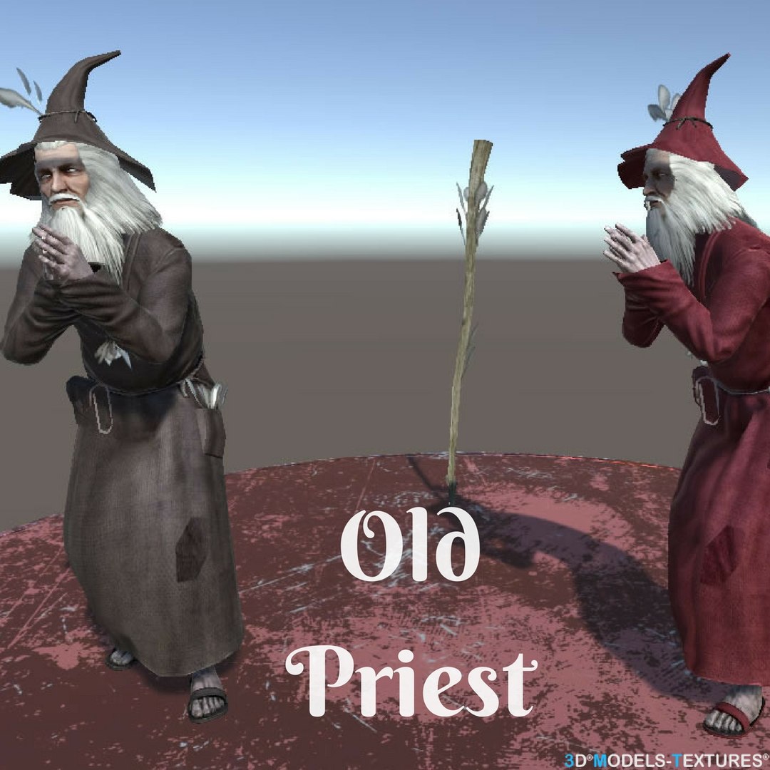Old Priest Model - TurboSquid 1213325