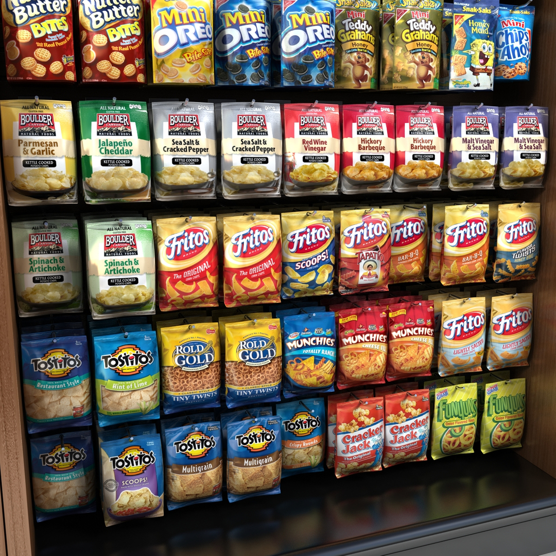 3d model grocery snacks