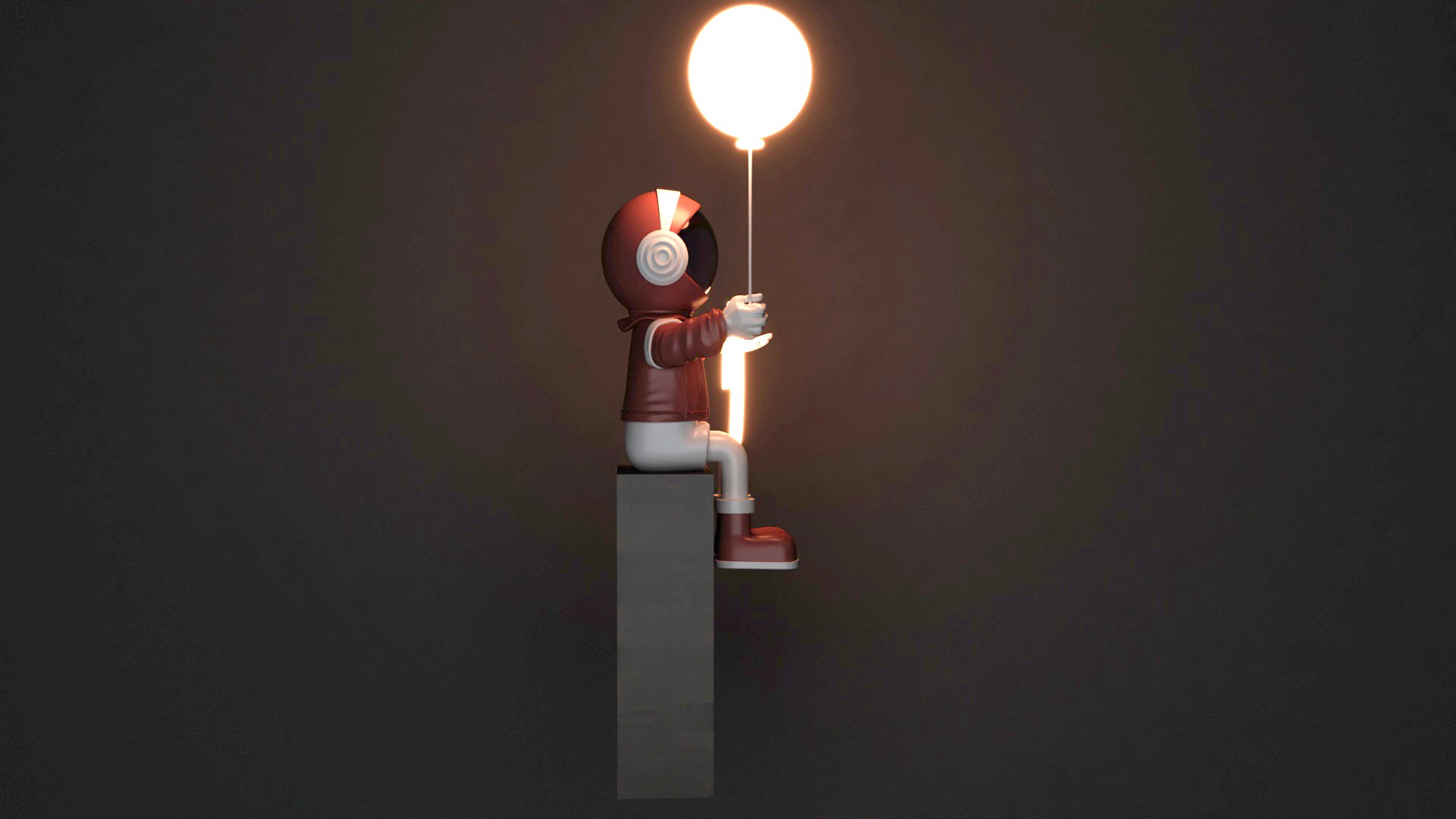 3D Astronaut Lamp Light Model - TurboSquid 1937405