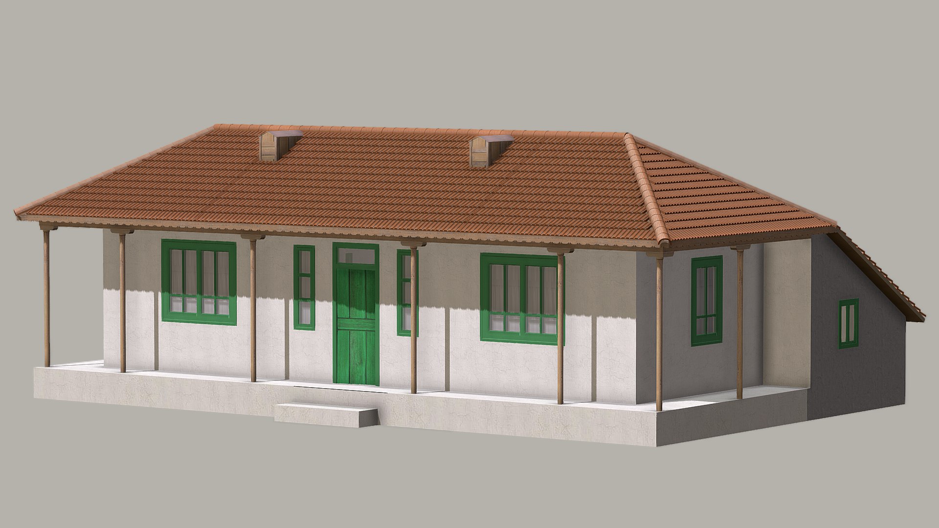 3D Countryside house model - TurboSquid 2143833