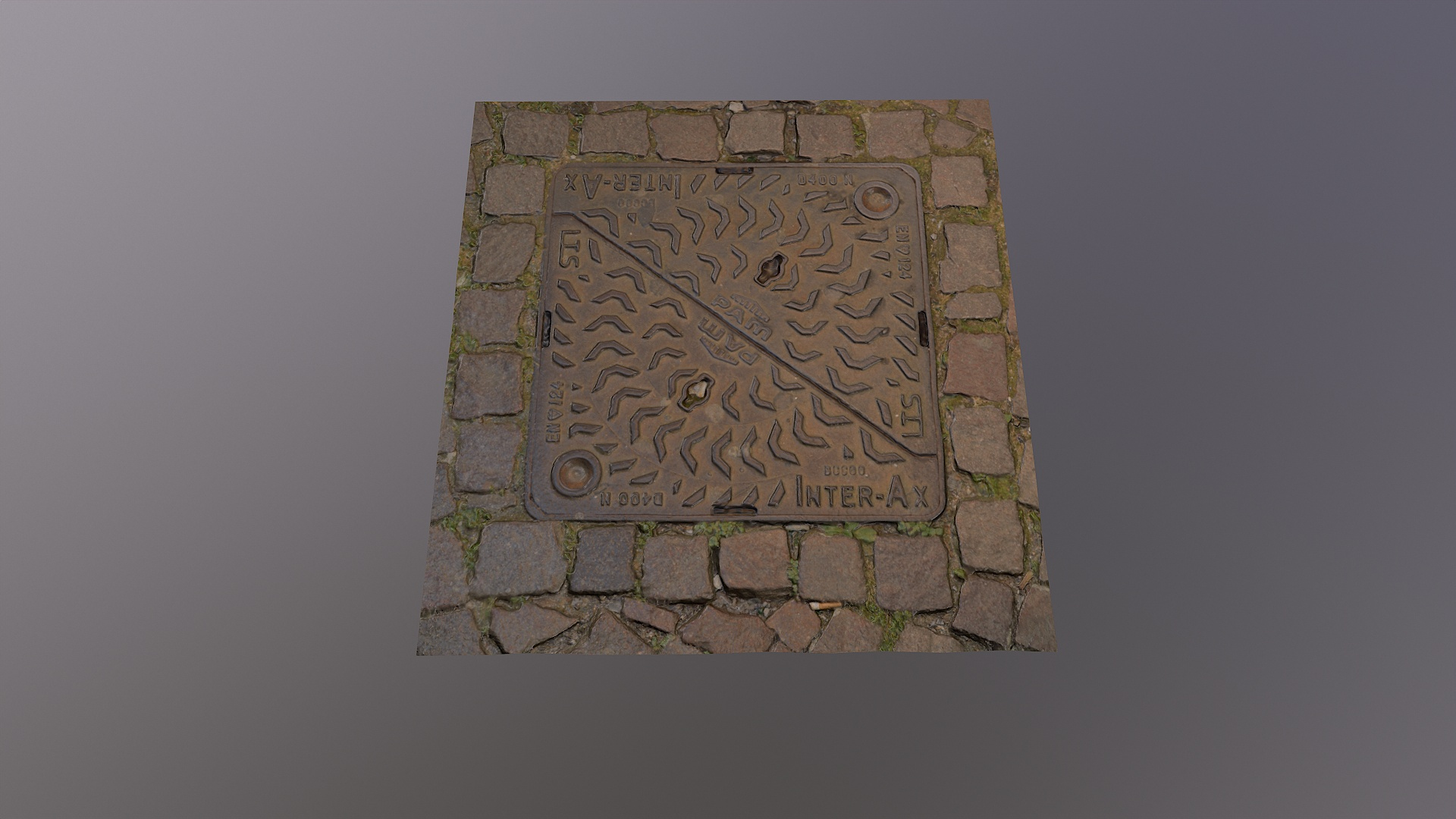 3D Ultra-realistic cover manhole 01 low poly 3D model model ...