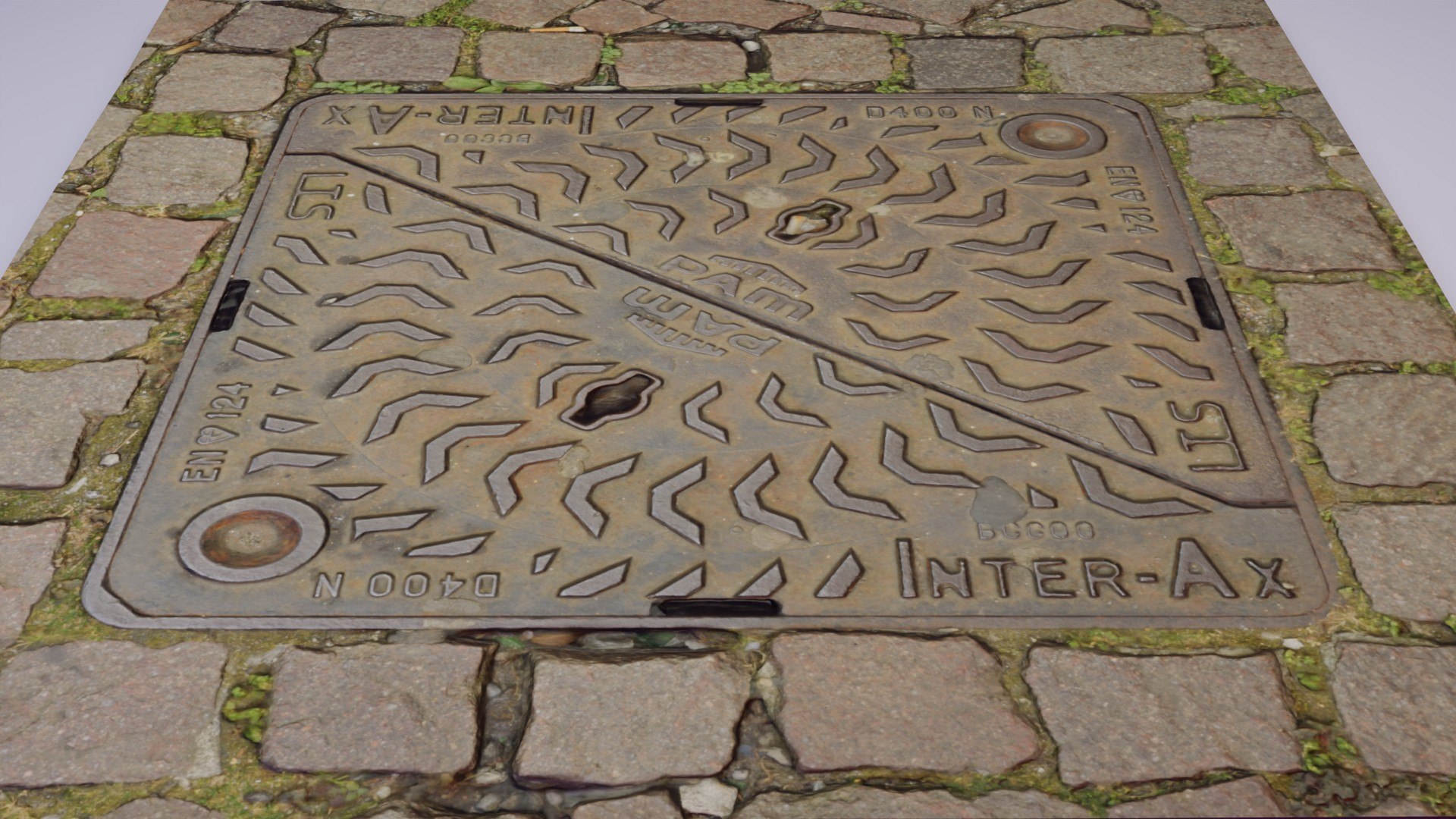 3D Ultra-realistic cover manhole 01 low poly 3D model model ...