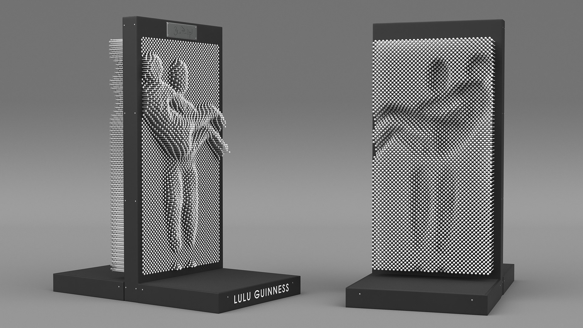Happy Couple Pin Art Installation 3D model - TurboSquid 2156995