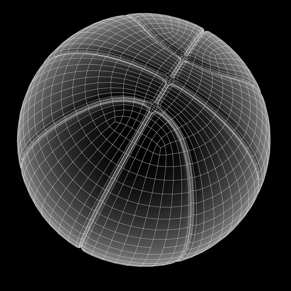 chrome basket ball 3d model