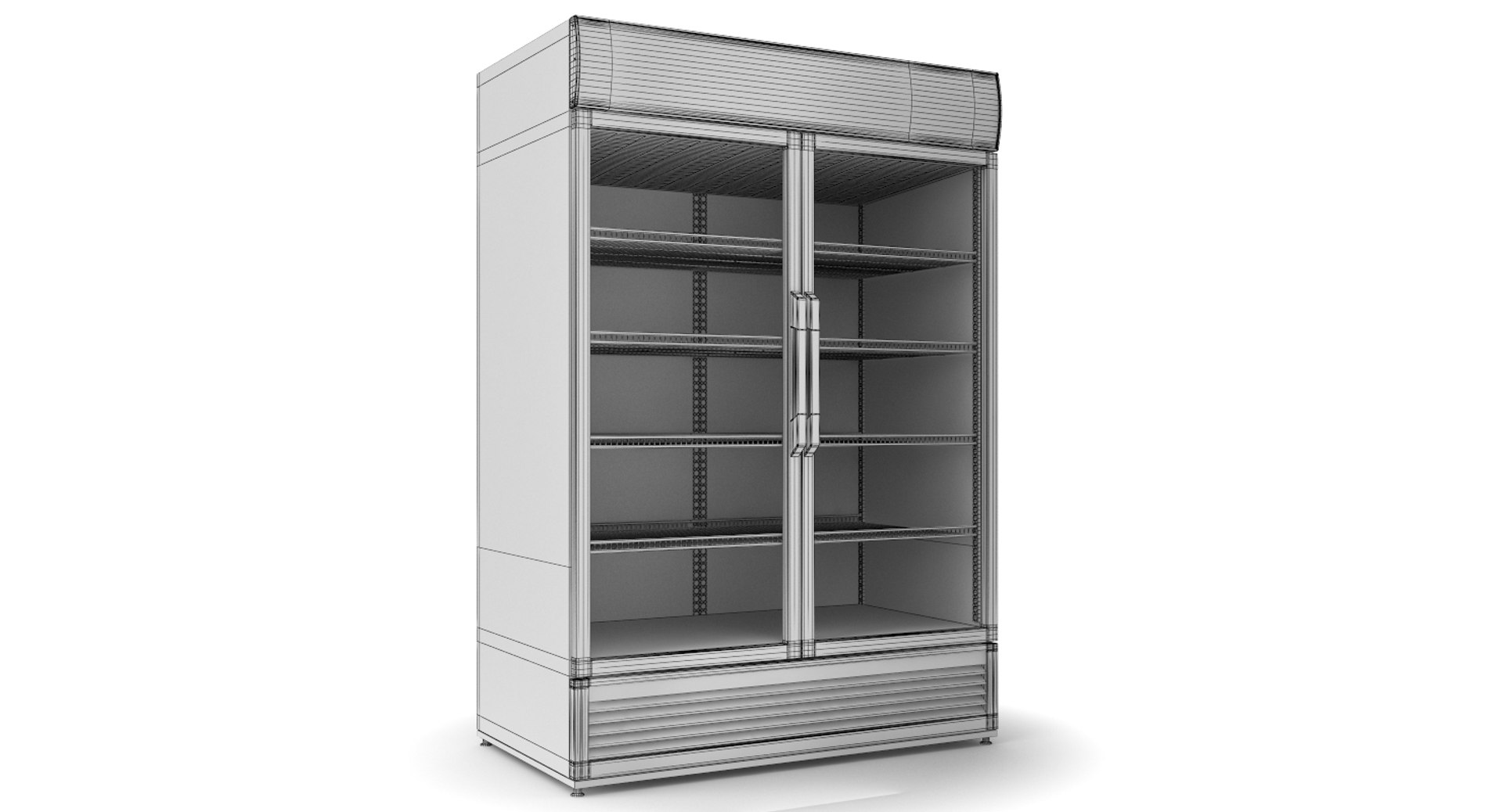 Double Door Fridge 3D Model - TurboSquid 1310110