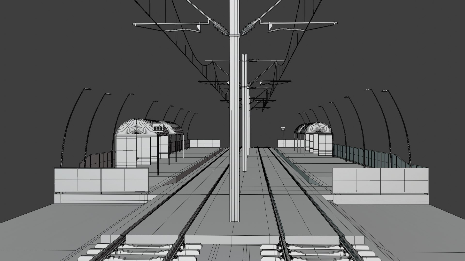 3D Tram stop II model - TurboSquid 2150972