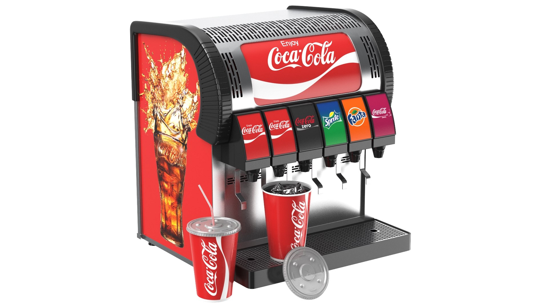 3D Three Detailed Soda Machines Model - TurboSquid 2031389