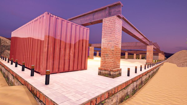 modelo 3d Desert air base low poly - TurboSquid 2012598