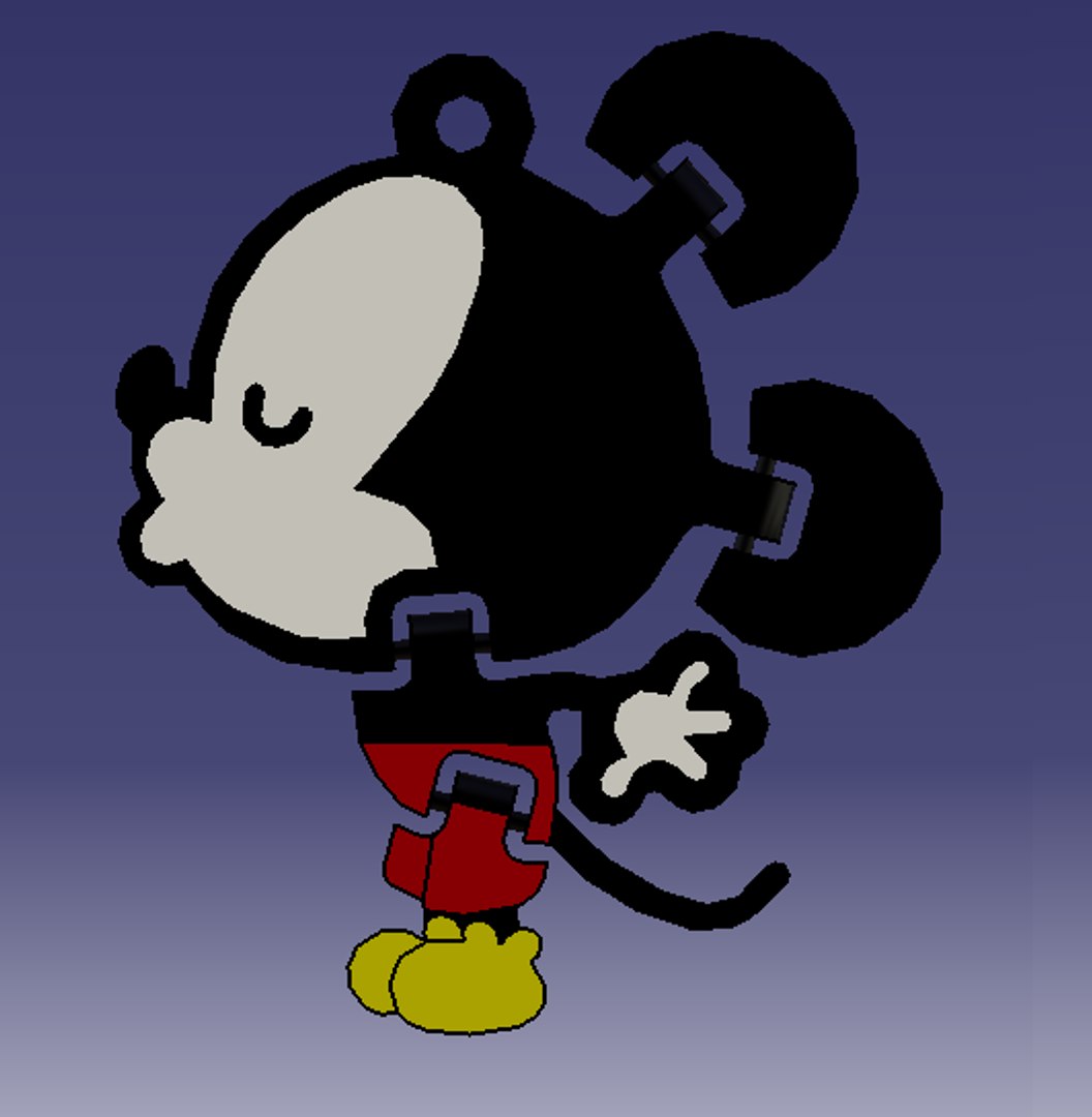 Mickey Mouse Key Model - TurboSquid 1336586