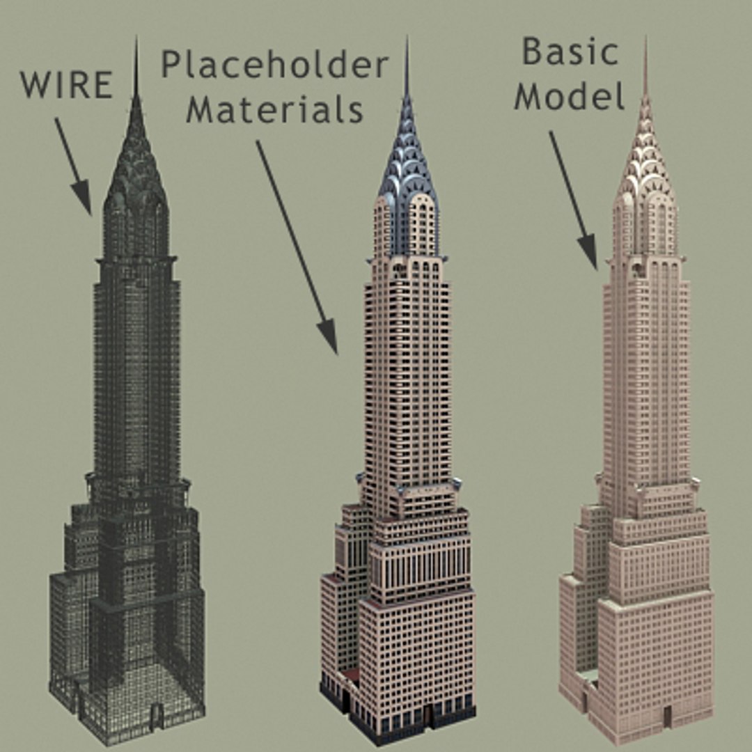 3d Art Deco Nyc Chrysler Building Model