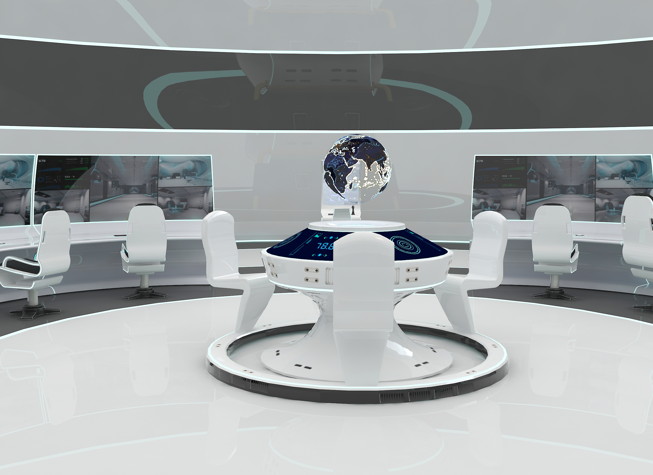 Futuristic command 3D - TurboSquid 1601366