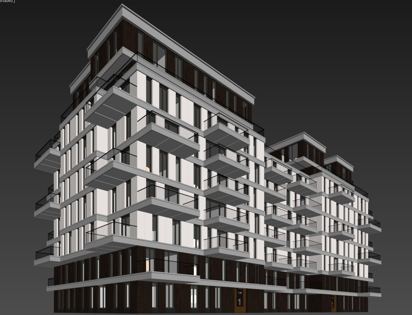 3D Modern Residential Building - TurboSquid 1556811