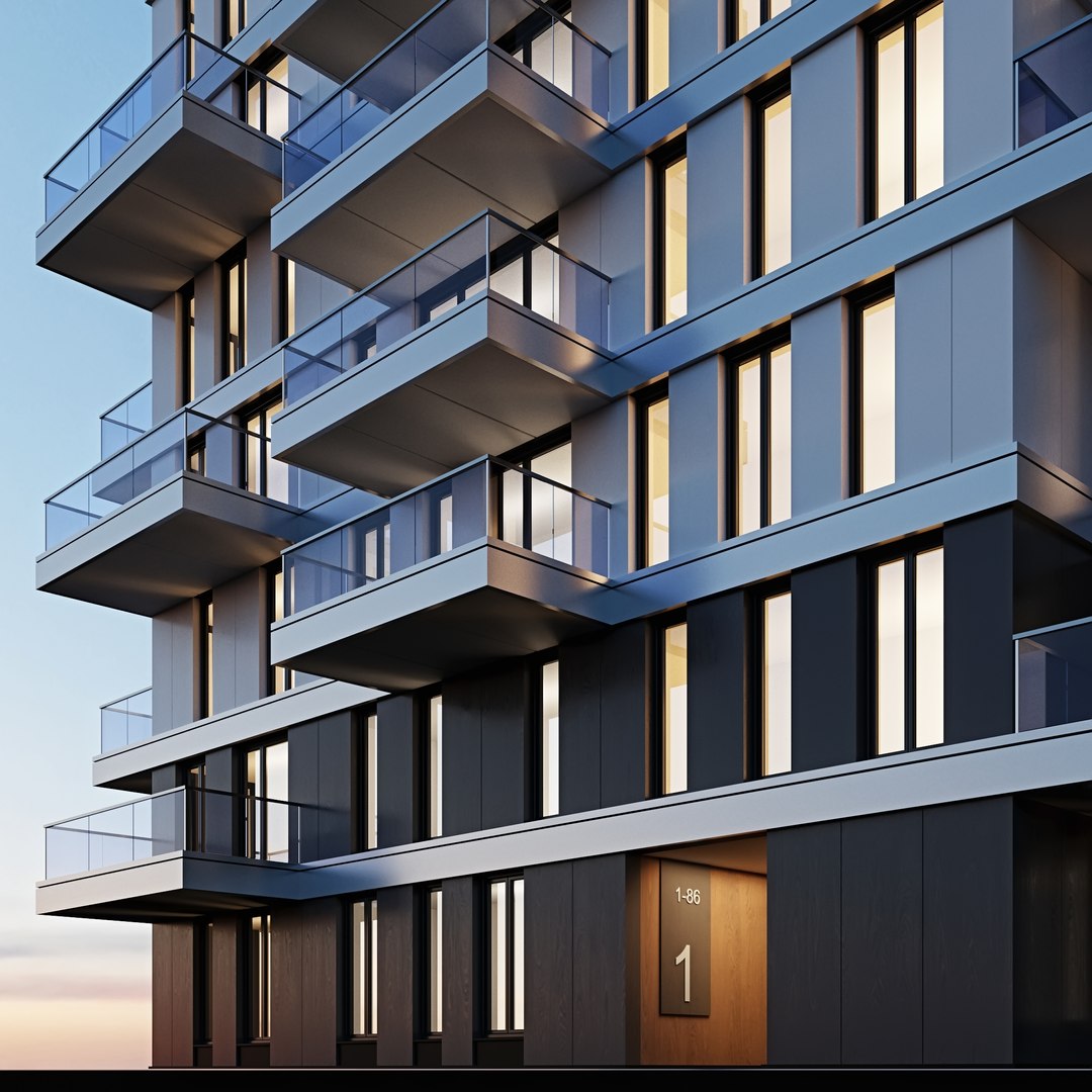 3D Modern Residential Building - TurboSquid 1556811
