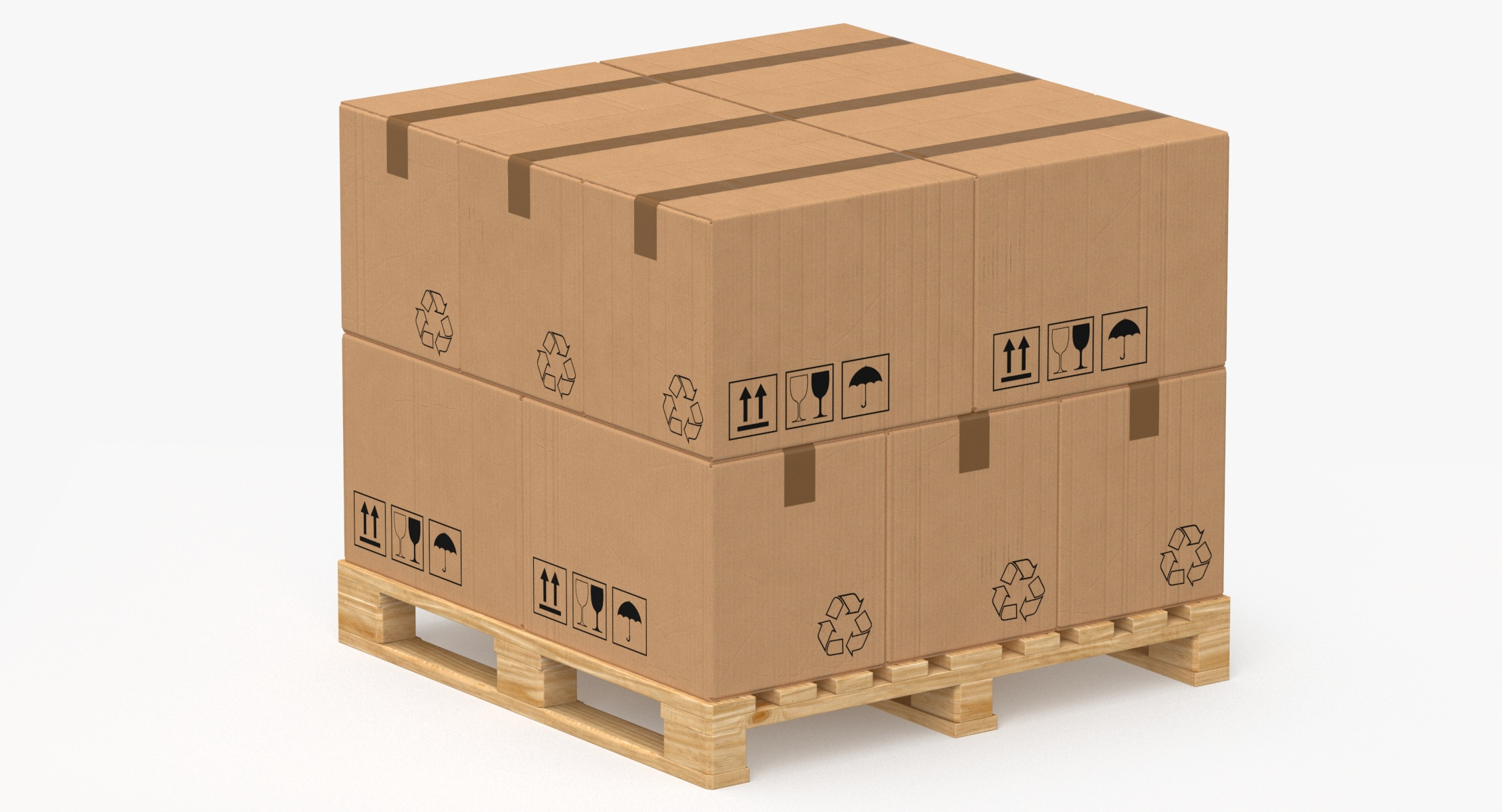 modelo 3d Cargo Boxes Pile Small Medium and Large - TurboSquid 1981346