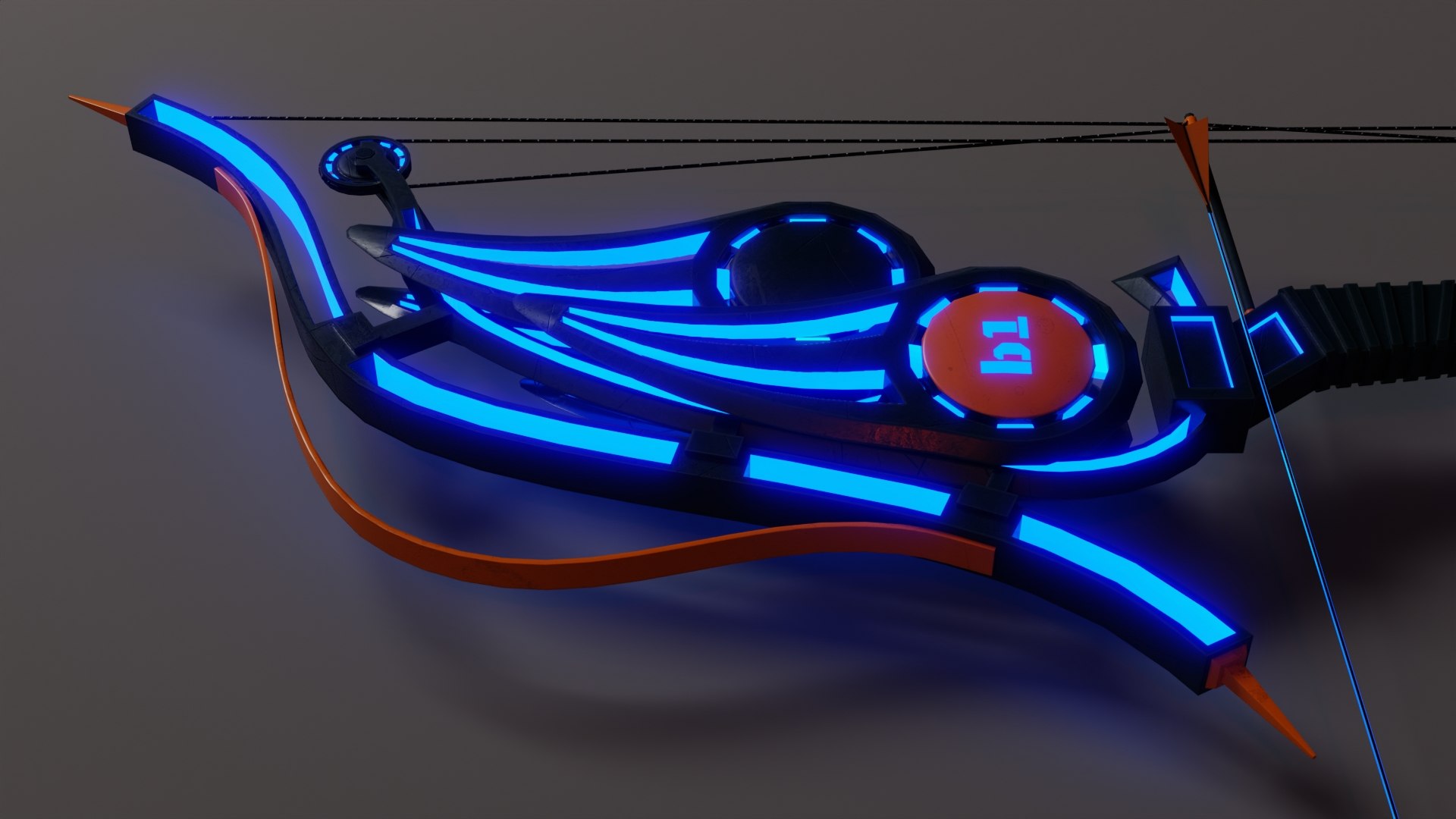 3D Sci-fi Bow With Arrow - TurboSquid 1884878