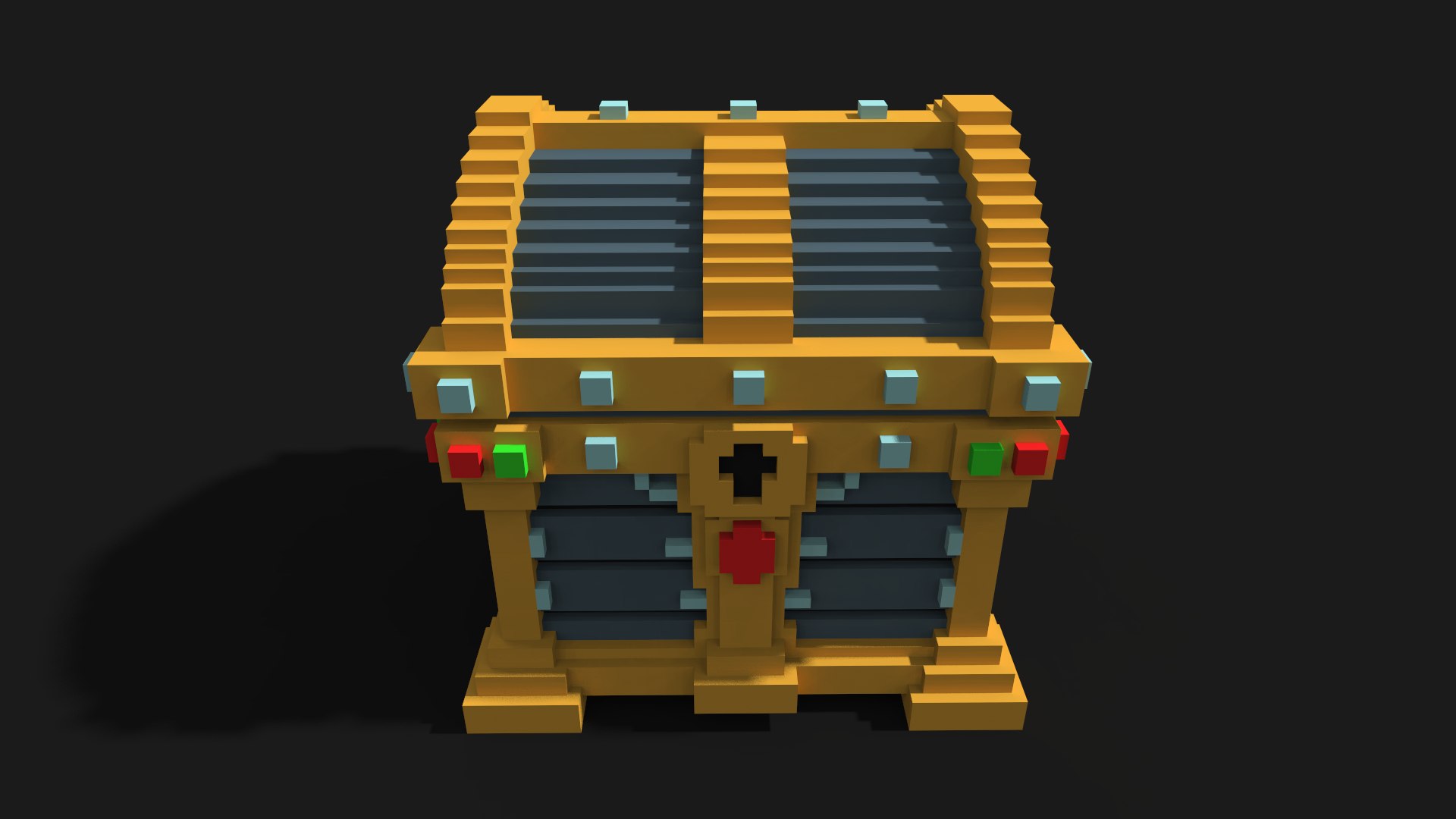 Voxel Chest 3D Model - TurboSquid 1362428