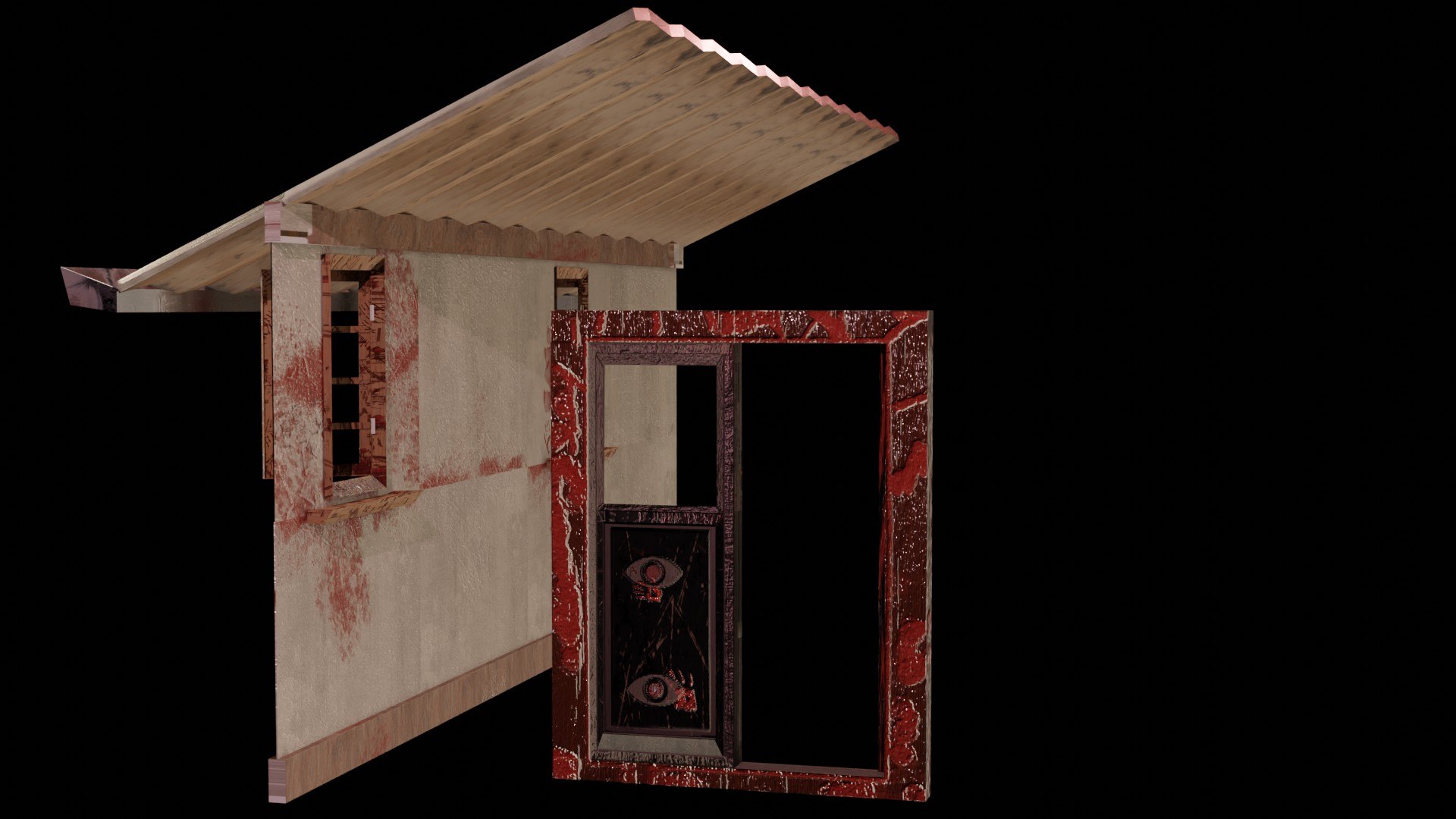 Gothic Ambiance Mega Bundle Walls Roof Cursed Door 3D Models 3D Model ...