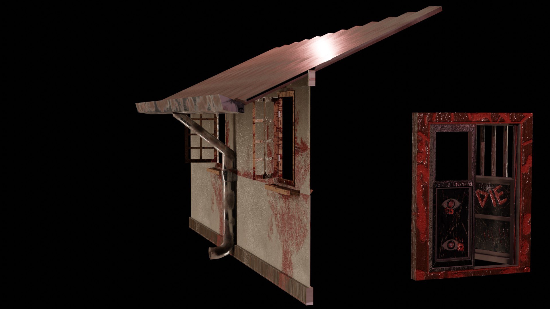 Gothic Ambiance Mega Bundle Walls Roof Cursed Door 3D Models 3D model ...