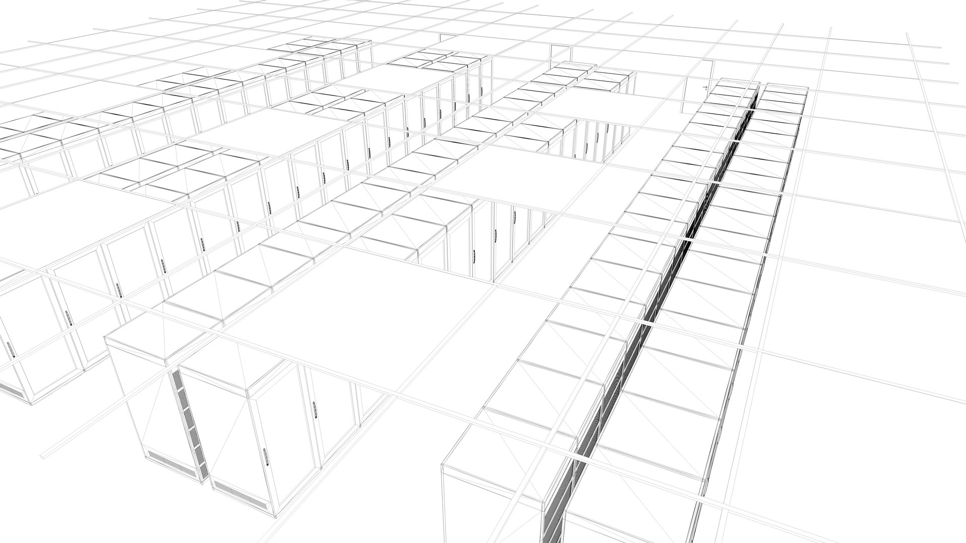 3D Server Room 2 Model - TurboSquid 1407798