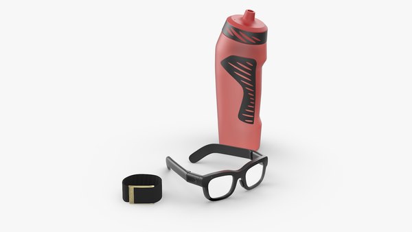 modelo 3d Gafas inteligentes con banda Whoop y botella - TurboSquid 2369023