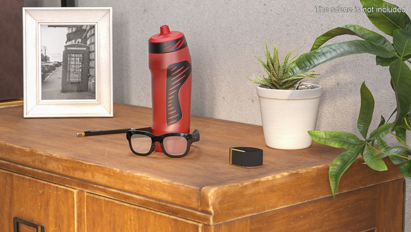 modelo 3d Gafas inteligentes con banda Whoop y botella - TurboSquid 2369023