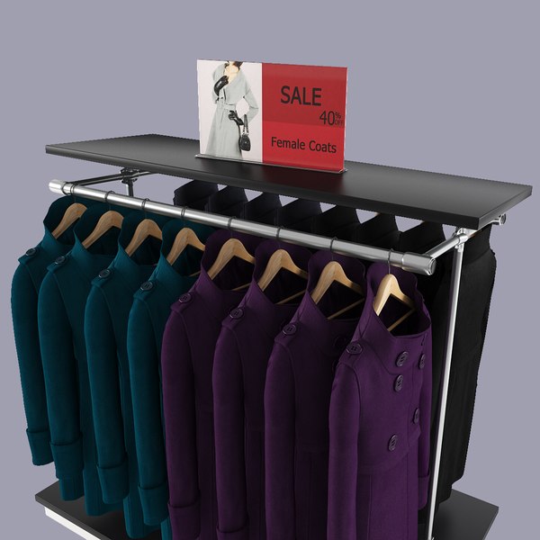 3d model female coats rack 1