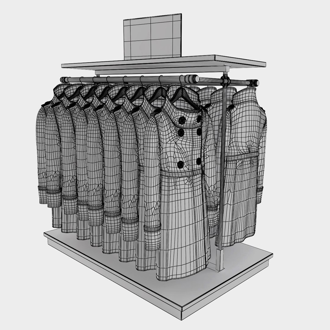 3d Model Female Coats Rack 1