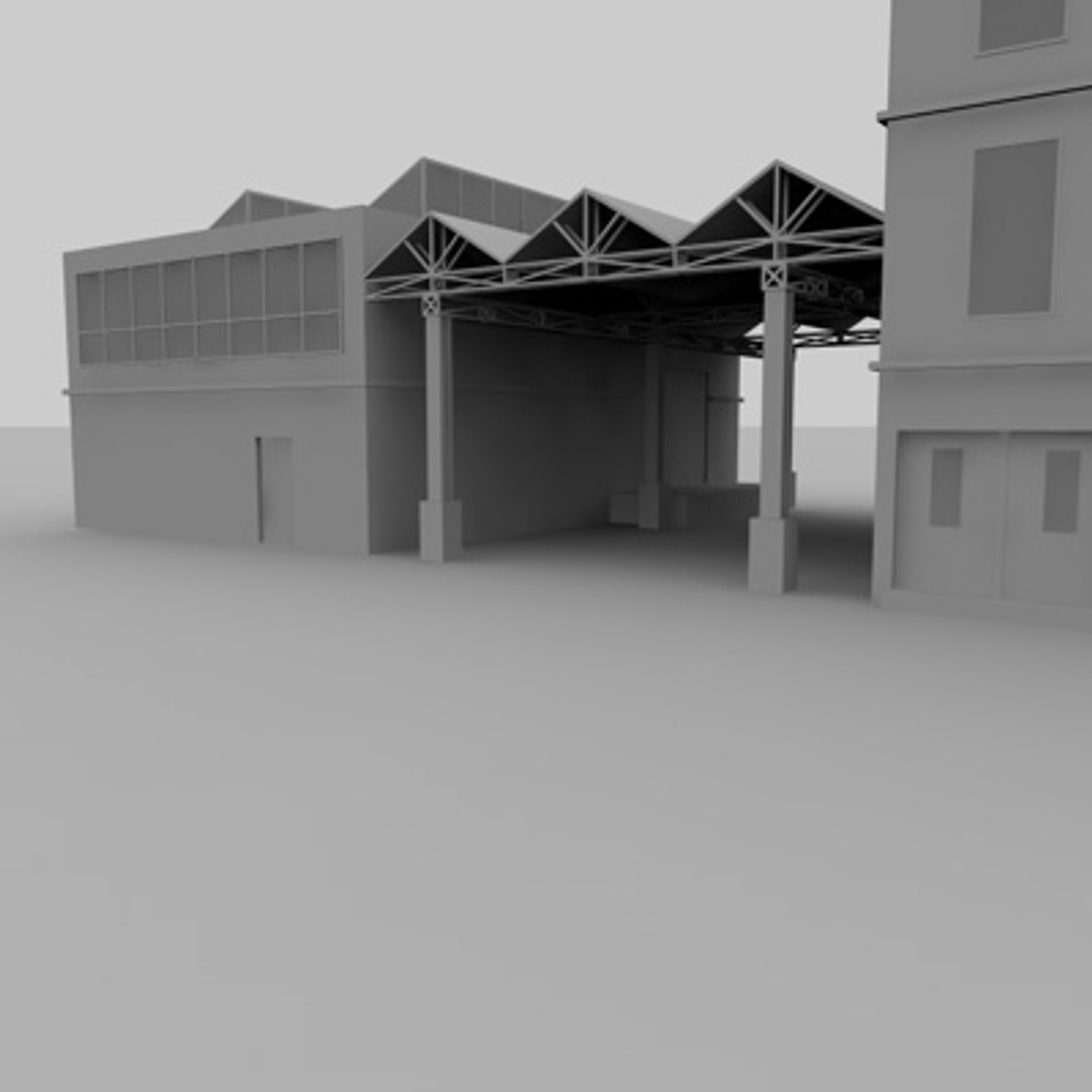 Free C4d Model Fabrik Factory