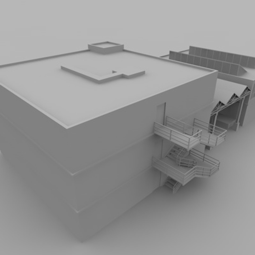 Free C4d Model Fabrik Factory