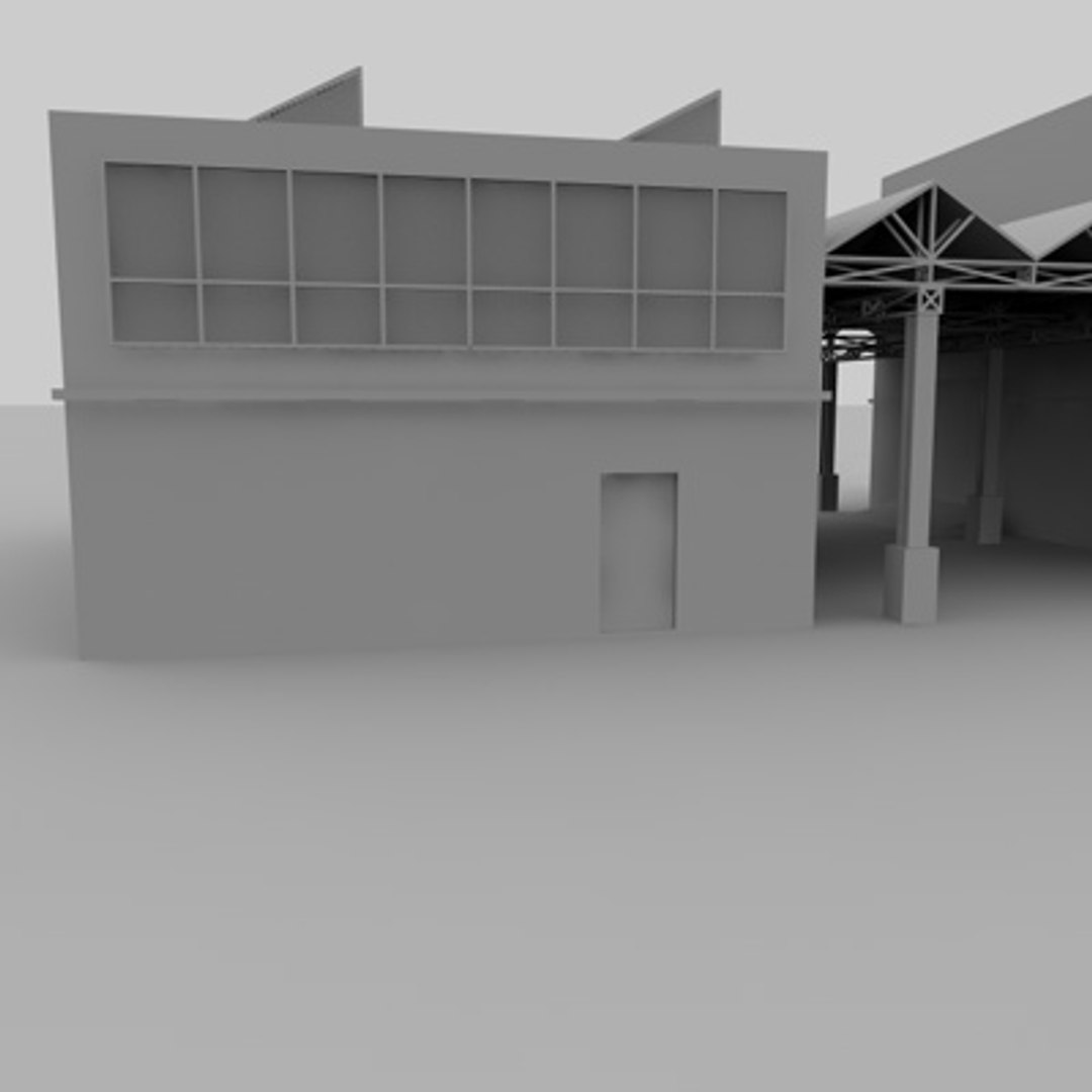 Free C4d Model Fabrik Factory