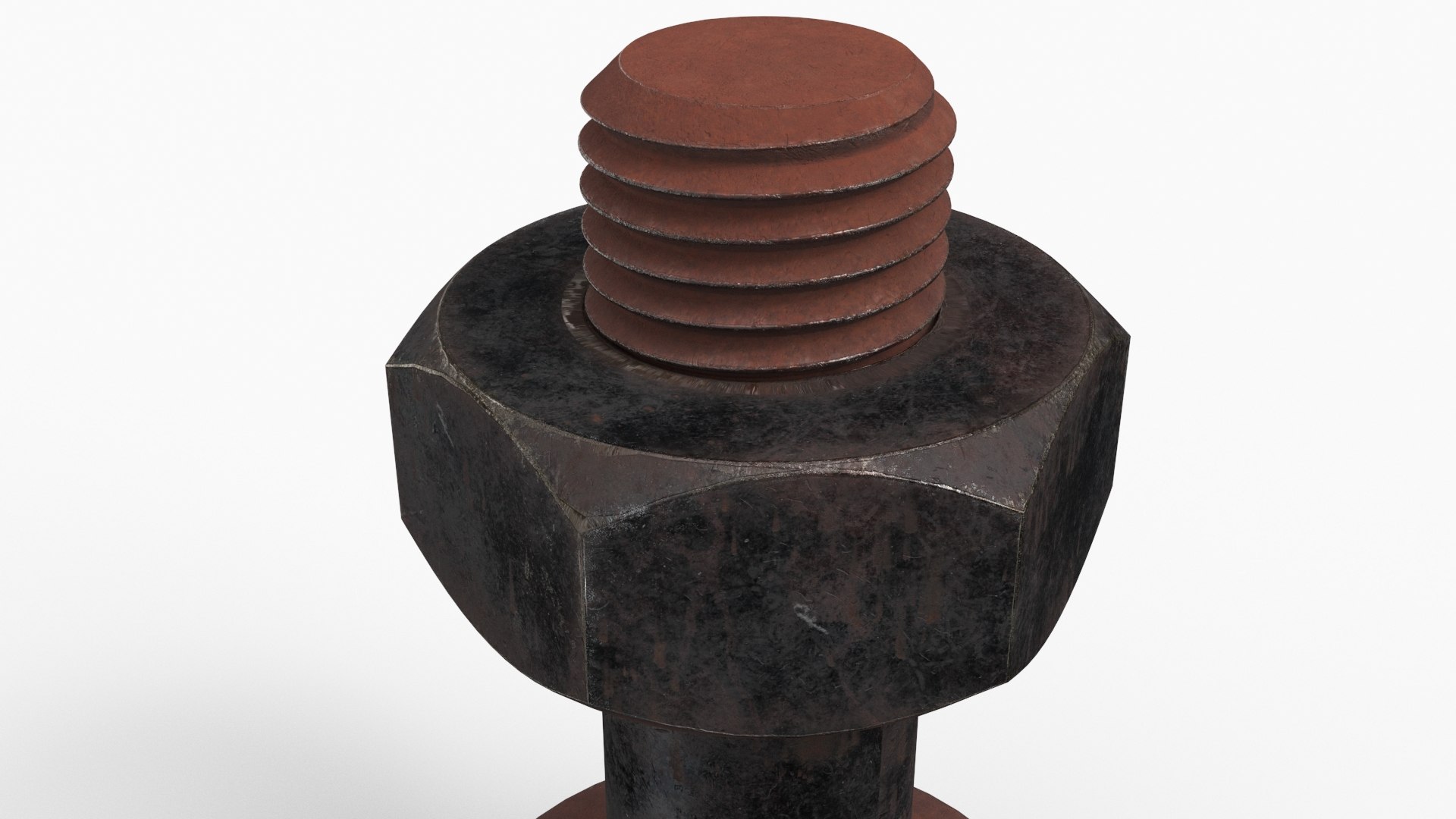 Old Rusty Iron Hex Bolt 3D Model - TurboSquid 2116315