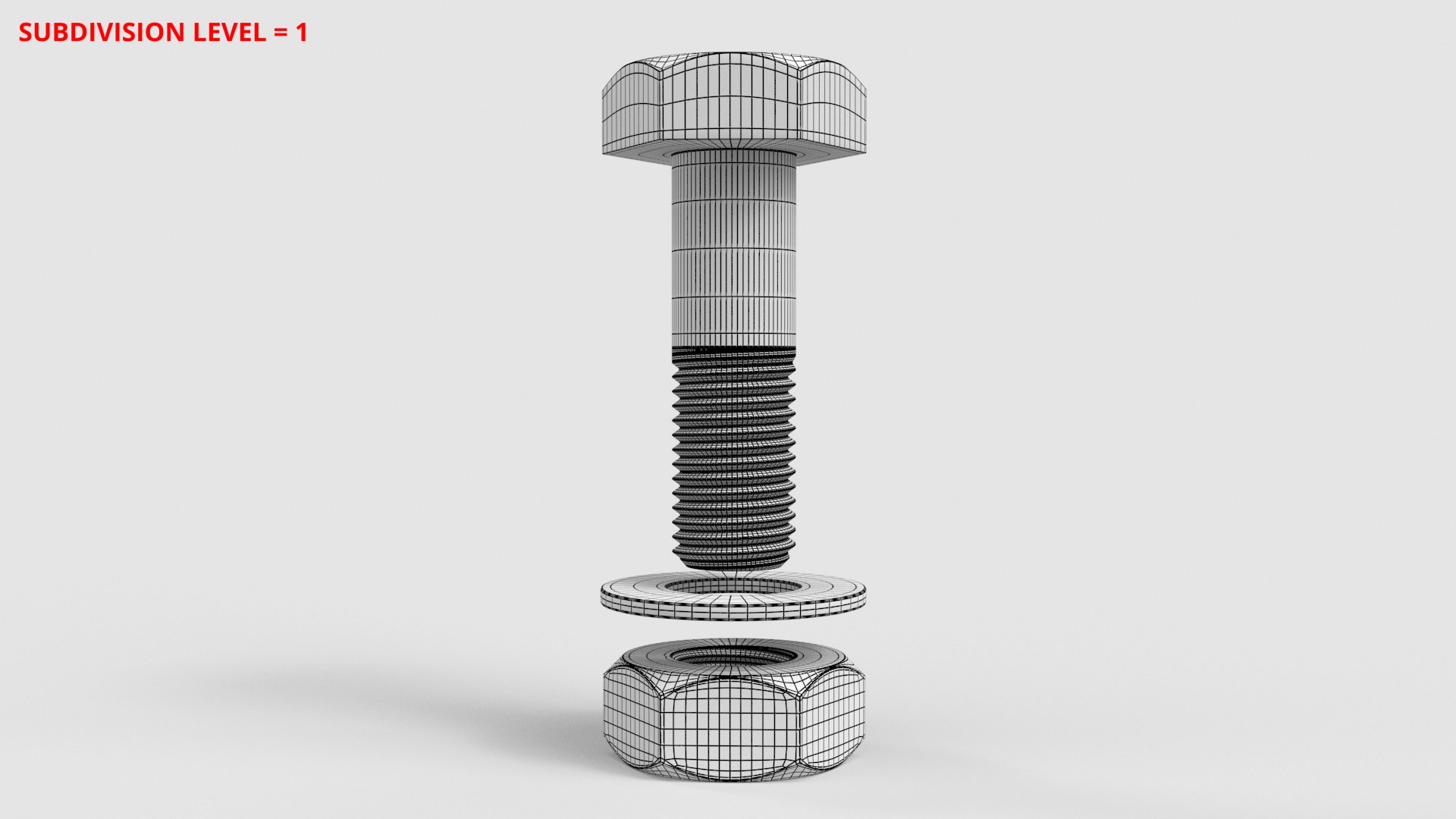 Old Rusty Iron Hex Bolt Set 3D model - TurboSquid 2116315