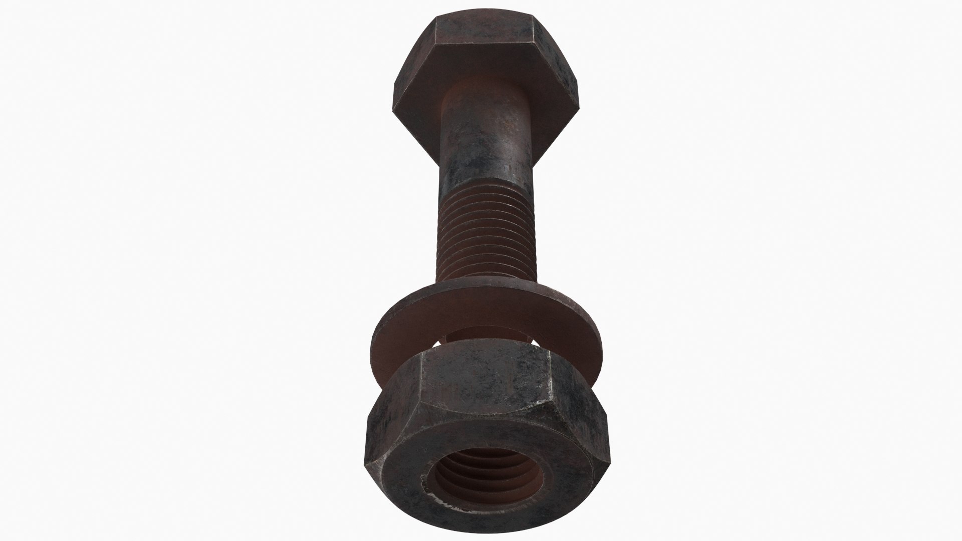 Old Rusty Iron Hex Bolt Set 3D model - TurboSquid 2116315