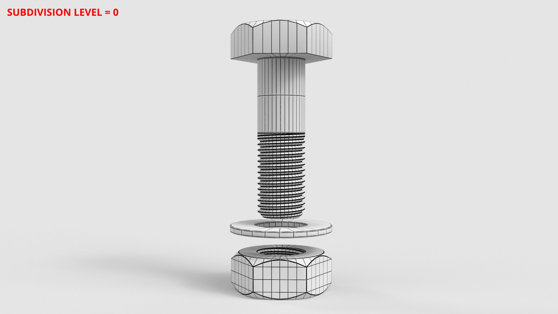 Old Rusty Iron Hex Bolt Set 3D model - TurboSquid 2116315
